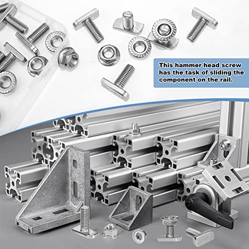 Hammerkopfschrauben m8x20 Flanschmuttern Sechskantmuttern Aus Edelstahl ...